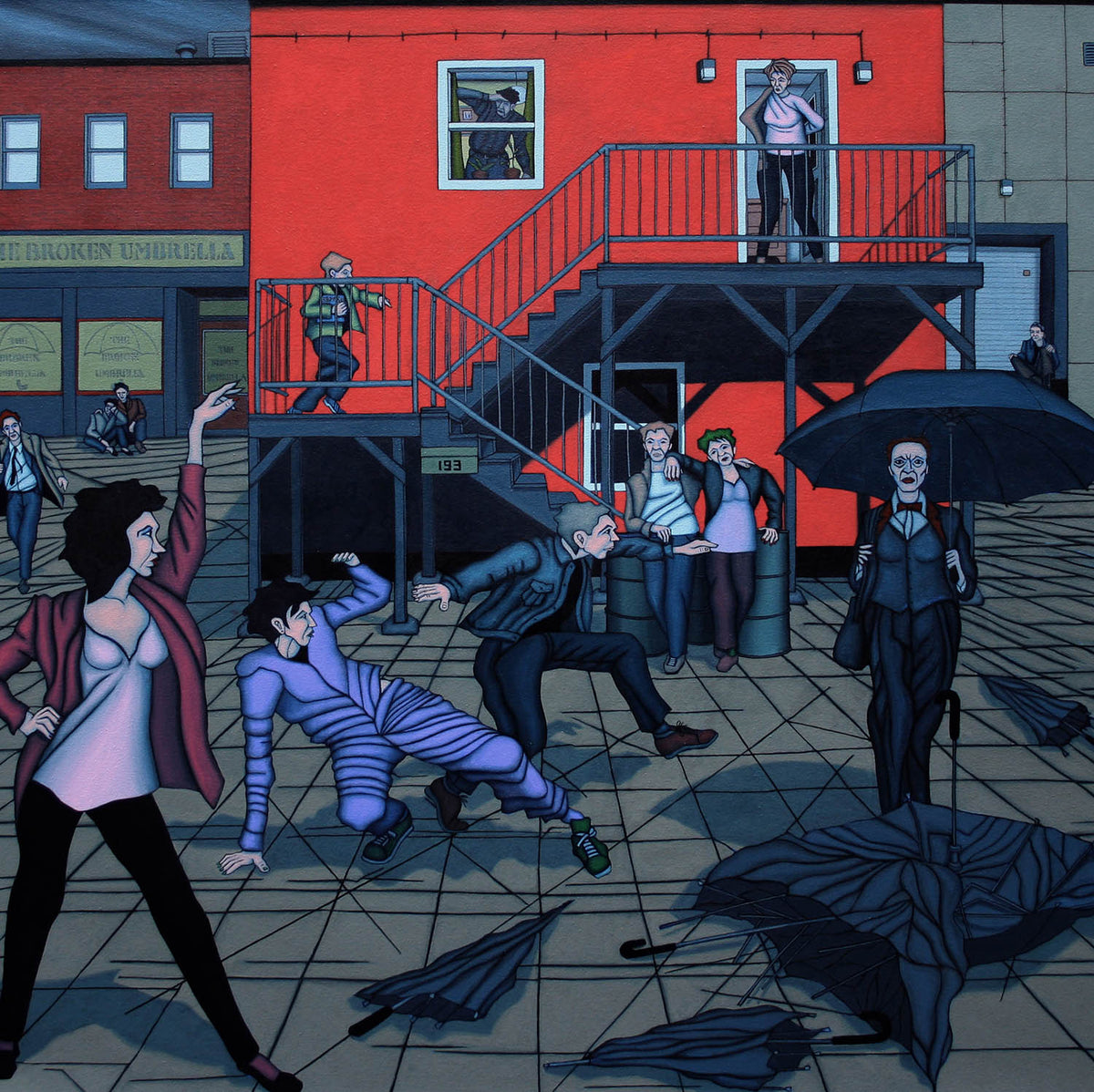 Original Artwork by Paul Mathieson 'Broken Umbrellas' at Gallery 78 in ...